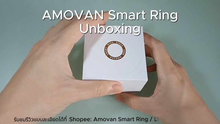 Amovan Smart Ring แหวนอัจฉริยะ (Smart Ring) สีดำ แหวนเพื่อสุขภาพ วัดอัตราการเต้นของหัวใจ ...