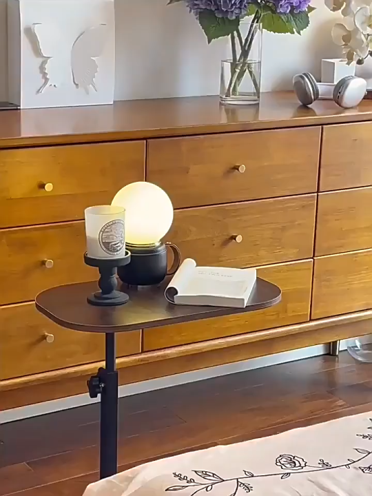 TIDY Movable Lift Bedside Computer Table Adjustable Height Living Room ...