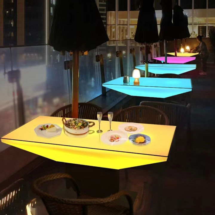 KTV Bar Luminous Coffee Table Led Table Music Dining Bar Table and ...