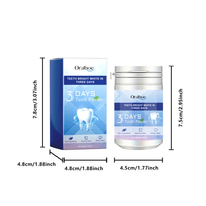 Oralhoe Teeth Powder Quickly Cleansing Yellow Tooth Plaque Stain ...