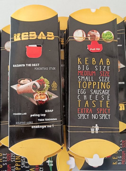 Dus Bungkus Kemasan Kebab Tarikan Hitam v2 | Lazada Indonesia