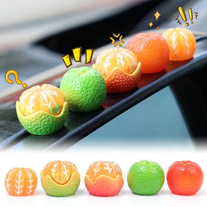 5pcs Fresh Orange Decoration Car Fake Fruits Cute Mandarin Ornament ...