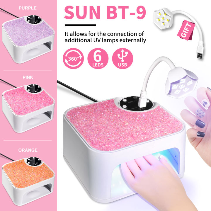 New 45LED Nail Lamp Professional UV LED Nail Dryer 4 Time Modes and ...