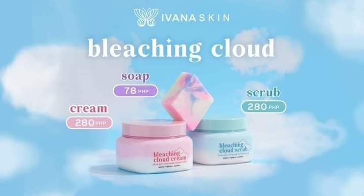 (ONHAND With Freebie) IVANA skin BLEACHING Cloud Cream, Scrub and Soap ...