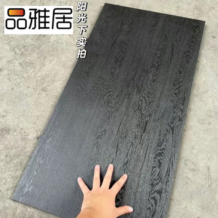 Pure Black through-Body Tile 600 X1200 Floor Tile Black Wood Grain ...