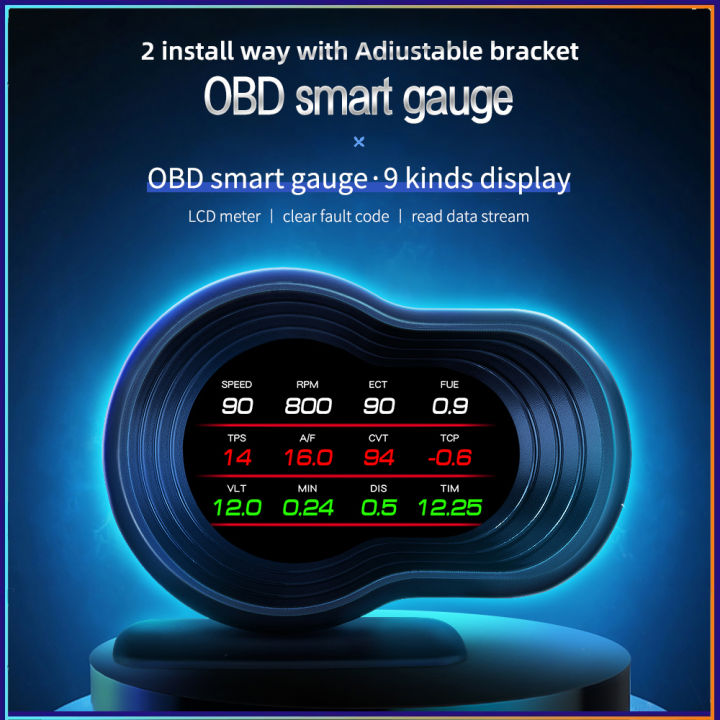 OBD Smart Gauge LED Meter F9 Head Up Display For HUD Multifunction Obd ...