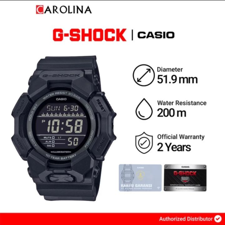 Jam Tangan Pria Casio G-Shock GD-010-1A1 Digital Dial Black Resin Band | Lazada Indonesia