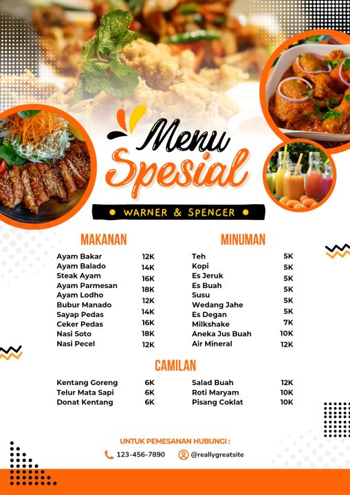 daftar menu makanan | daftar menu minuman | Lazada Indonesia