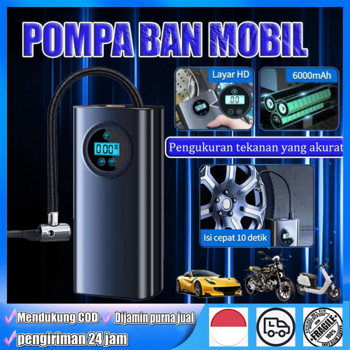 Pompa Ban Mobil Pemeriksaan Tekanan Udara Listrik LCD Digital Untuk ...