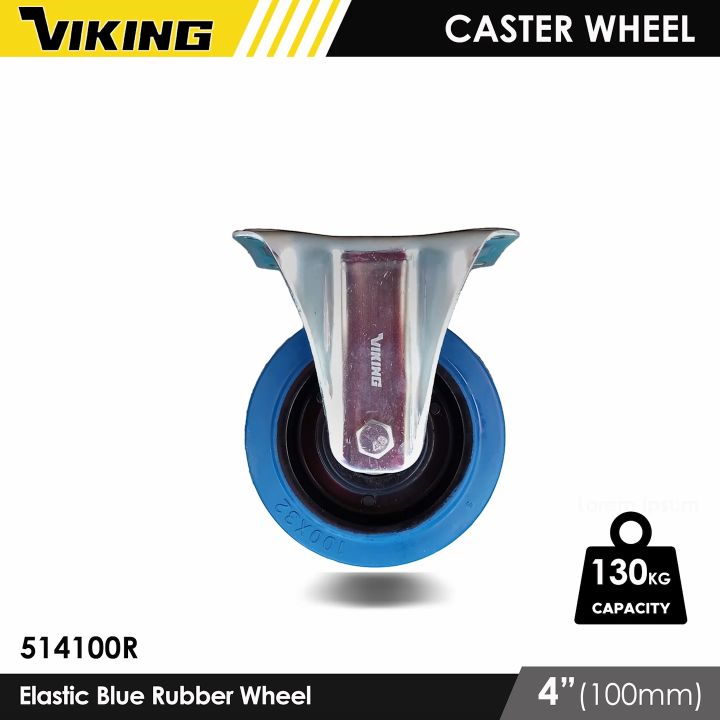 VIKING Elastic Rubber Caster Wheel | Swivel/Swivel+Brake/Fixed | Size ...