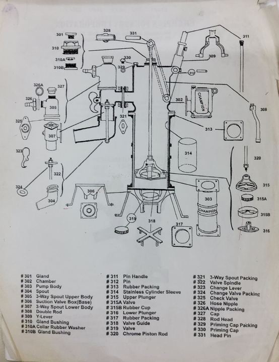 Champion Poso Parts - Hand water Pump, Poso, Jetmatic (Champion, Eagle ...