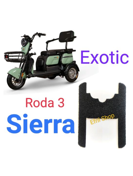 Karpet sepeda motor listrik roda tiga Exotic Sierra roda 3 | Lazada ...