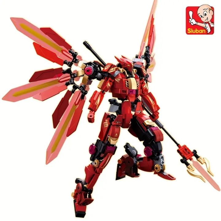Sluban 511pcs Red Halberd Warrior Robot Building Blocks Toys, Battle ...