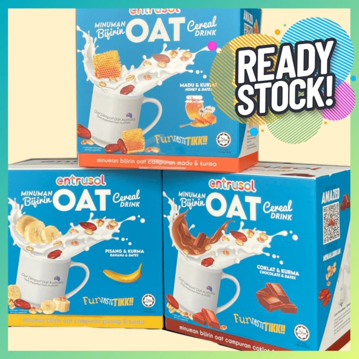 [READY STOCK] Entrusol Oats Cereal Drink Breakfast HALAL Minuman ...