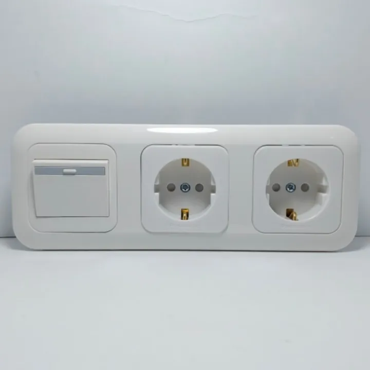 PANASONIC SAKLAR 3 GANG + IB STOP KONTAK DOUBLE CP + SAKLAR ENGKEL ...