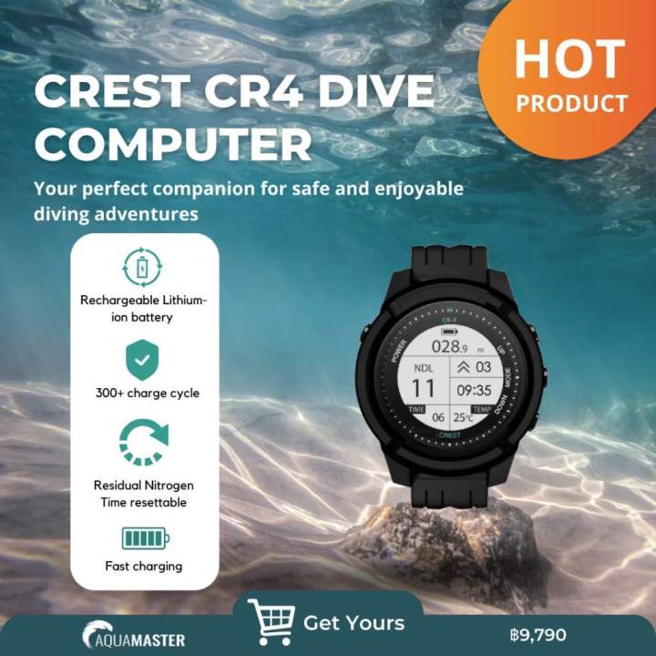 CREST Dive Computer ไดฟ์คอมพิวเตอร์ CR4 | Lazada.co.th