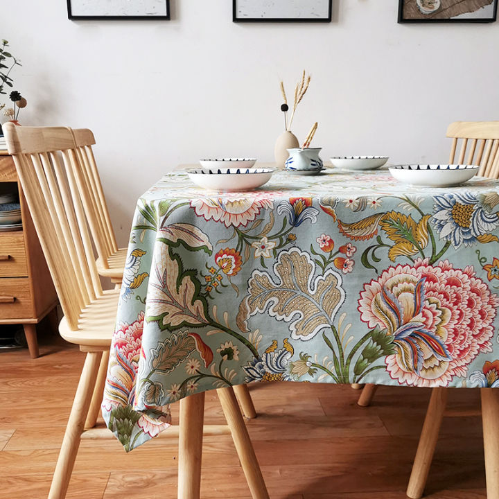 Tablecloth Rectangular Style Pastoral Color Cloth Classy Tablecloth ...