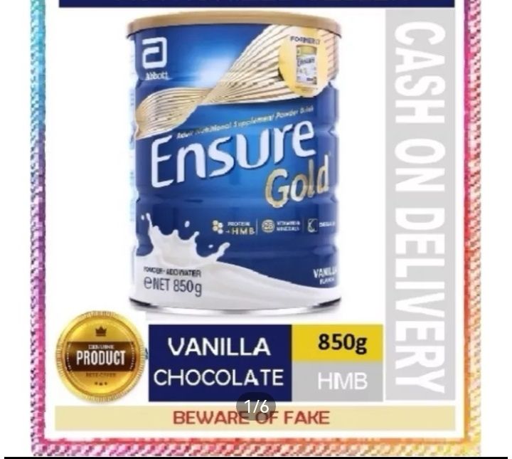 ensure gold HMB 850g vanilla/chocolate/wheat/strawberry 2024COD | Lazada PH