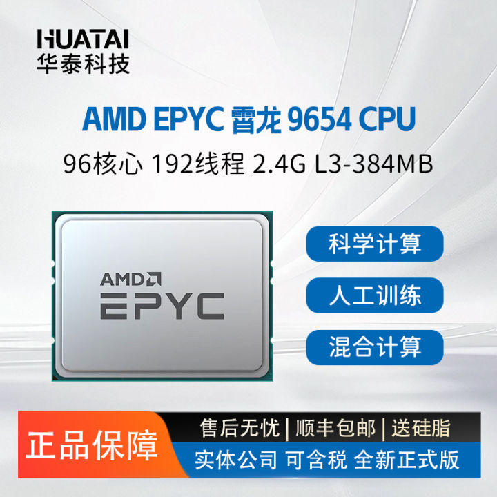 AMD EPYC Ryzen 9654 9754 9B14 9J14 2.4G 96-Core 192-Thread CPU Official ...