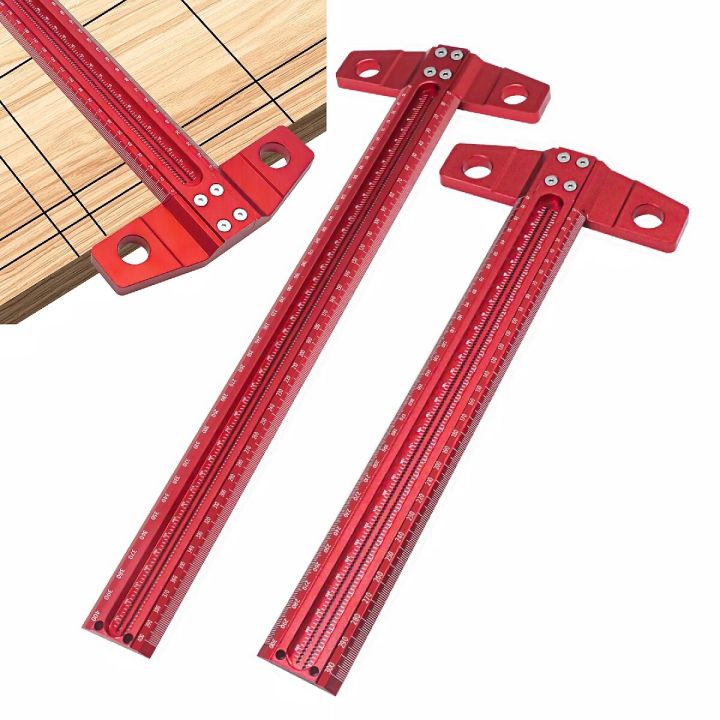 Precision Marking T-Ruler Aluminum Alloy Woodworking Scribe Marking ...