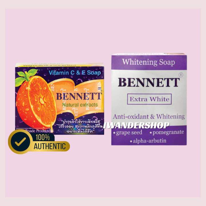 ORIGINAL BENNETT SOAP 130G FROM THAILAND (EXTRA WHITE VITAMIN C AND E ...