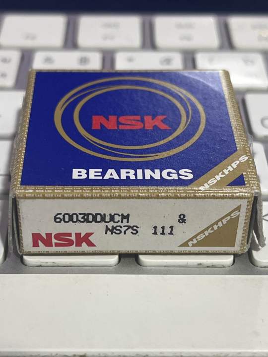 2 ลูก 6003 DU ( 17 x 35 x 10 mm.) NSK Deep groove ball bearing ตลับ ...