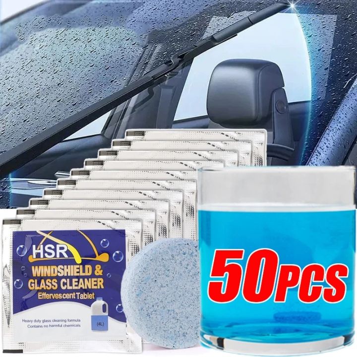 50pcs Car Windshield Cleaning Effervescent Tablets Ultra-clear Wiper ...