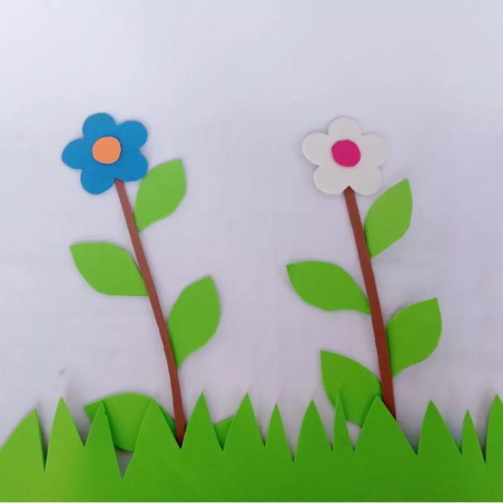 Hiasan Dinding Bunga Dan Rumput Dari Busa Spon Eva Lazada Indonesia