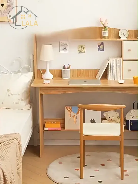 LALA Computer Study Table Book Shelf Study Table Meja belajar Table ...