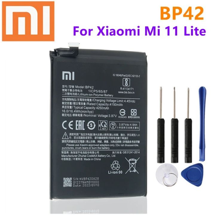 BP42 แบตเตอรี่ Xiaomi Mi 11 Lite BP42 4250MAh แบตเตอรี่ BP42 รับประกัน ...