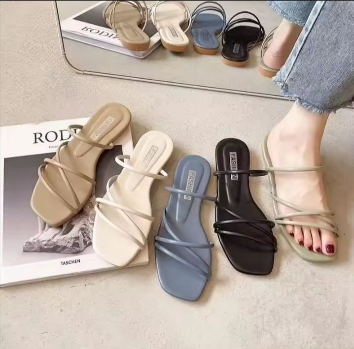 sendal wanita korean style tali silang | Lazada Indonesia