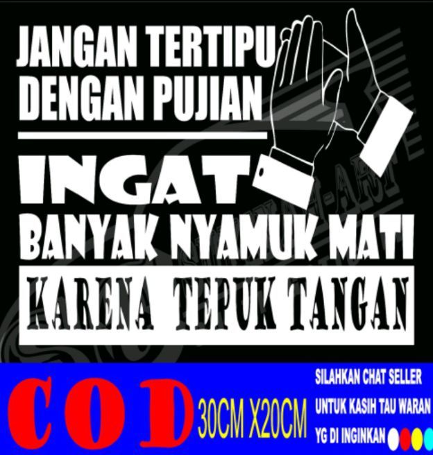 Stiker Kata Jangan Tertipu Stiker Kaca Mobil Stiker carry Stiker mobil ...