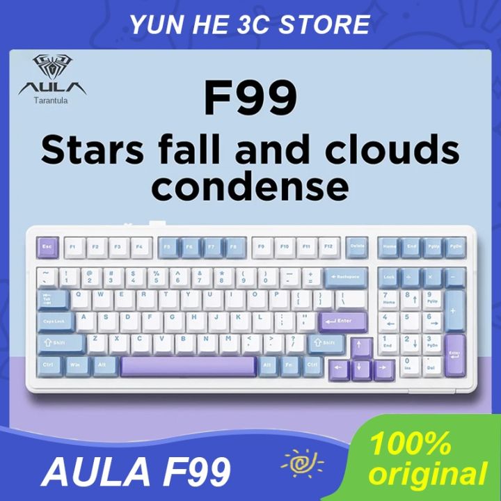 Aula F99 Mechanical Keyboard Bluetooth 5.0/2.4g Wireless/Wired Hot Swap ...