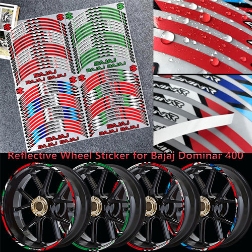 17Inch Reflective Dominar 400 Motorycycle Wheel Rim Stripe Sticker ...