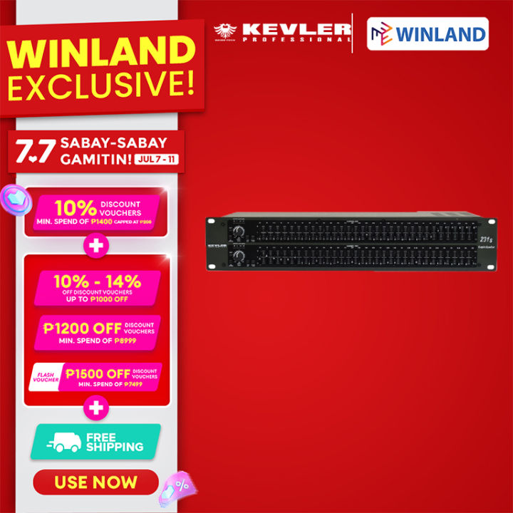 Kevler by Winland 231s Dual 31 Band Graphic Equalizer with Four Segment LED Ladders 231 s ...