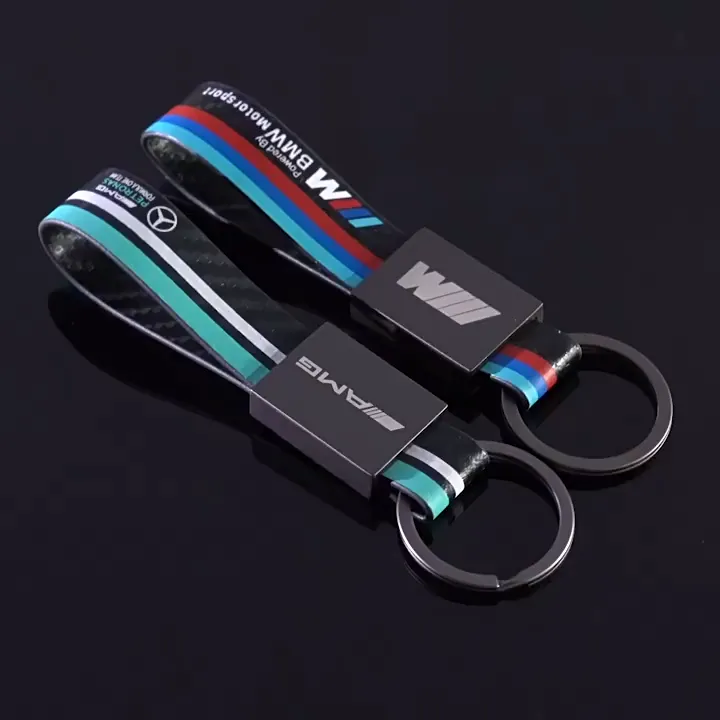BMW M3 Mercedes AMG Key Chain Metal + Leather Car Key Ring | Lazada