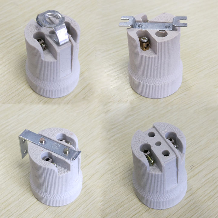 E27 Screw Ceramic Lamp Holder Screw Type High Temperature Resistant ...