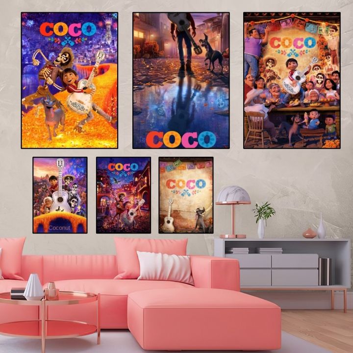 COCO Cartoon Poster Home Room Decor Livingroom Bedroom Aesthetic Art ...