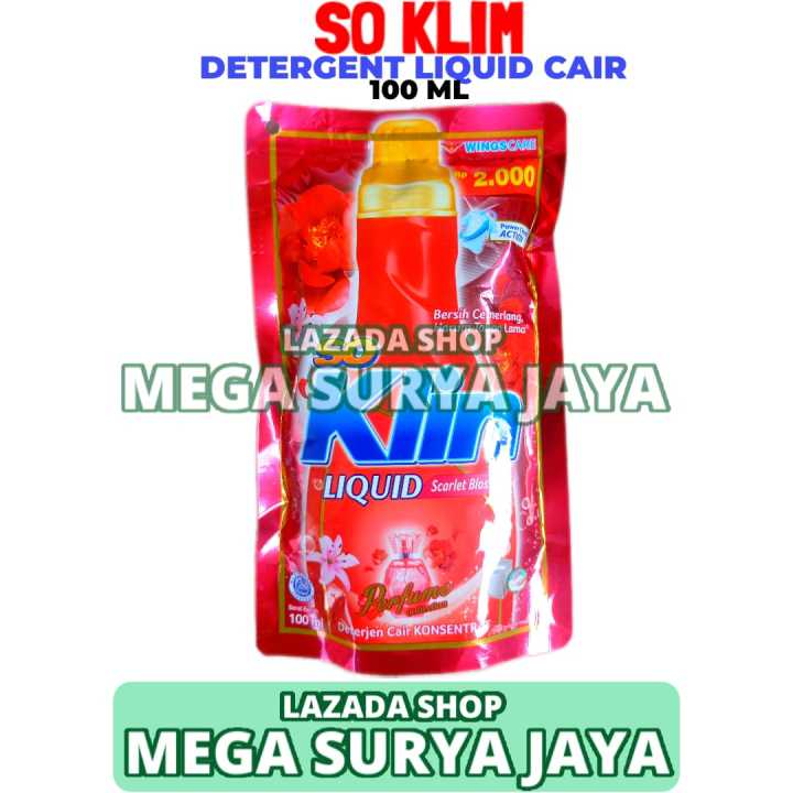 So Klin Liquid Cair Detergent Scarlet Blossom 100ML Kemasan 2000 ... So Klin Liquid Cair Detergent Scarlet Blossom 100ML Kemasan 2000 ...