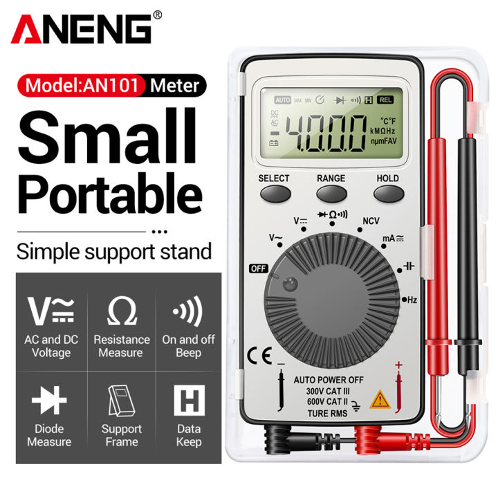 ANENG AN101 Mini digital multimeter multimetro tester DC/AC Voltage ...