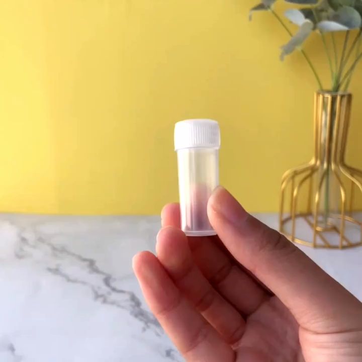 100Pcs/Set Plastic Vial Empty Bottles 5ml Test Tubes Small Bottle Vial ...