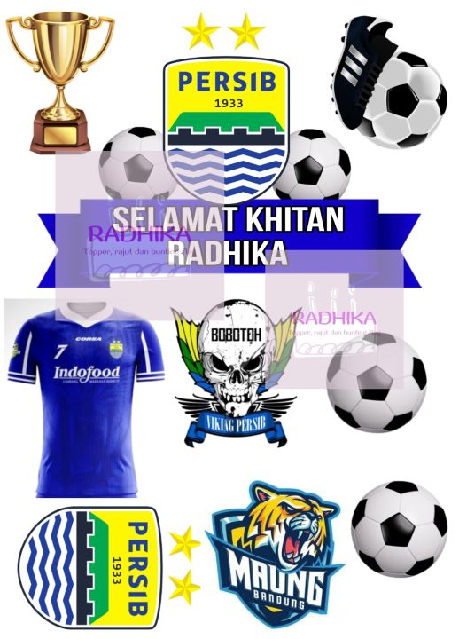 Topper kue Persib custom nama | Lazada Indonesia