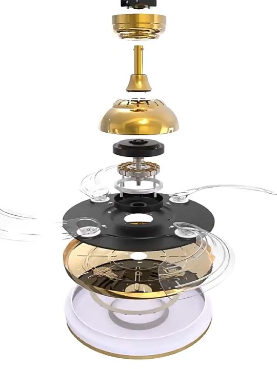 chandelier copper motor Ceiling fan with light Variable Frequency ...