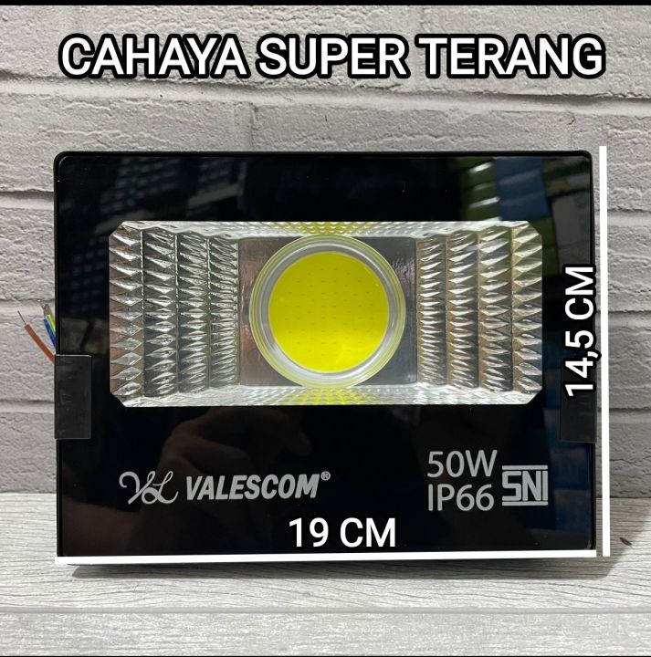 VALESCOM LAMPU SOROT LED COB 50W SNI FLOOD LIGHT BERGARANSI 1 TAHUN | Lazada Indonesia