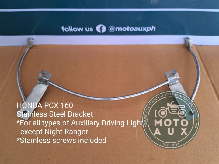 Honda PCX 160 Mini Driving Light Stainless Bracket [single] | Lazada PH