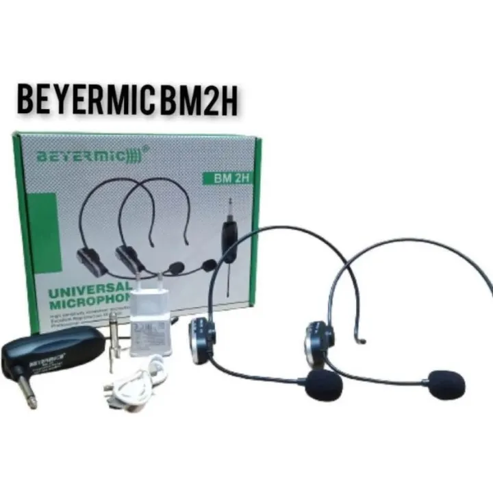 MIC WIRELESS BEYERMIC BM2H ISI 2 HEADSET TELINGA | Lazada Indonesia
