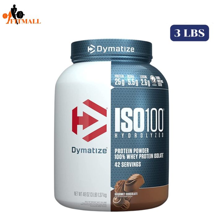 Dymatize ISO 100 Whey Protein , Gluten Free, Fast Digesting 3 Lbs เวย์ ...