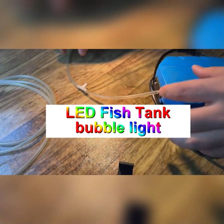 Aquarium Lights Fish Tank Aquarium LED Light Lamp Bubble submersible ...