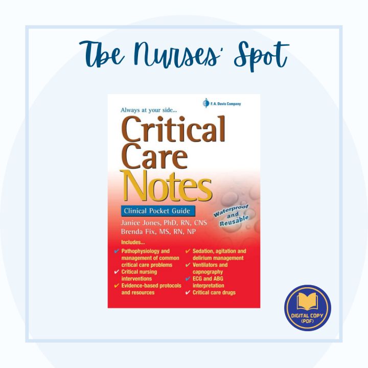Critical Care Notes Clinical Pocket Guide [F.A Davis Notes Series ...