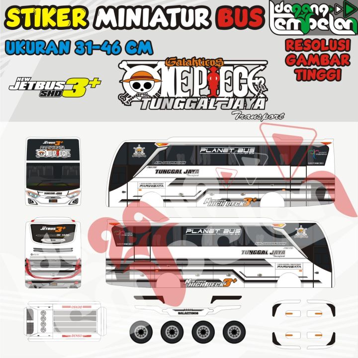 Stiker Miniatur Bus onepiece gantinya kids panda jb3 | Lazada Indonesia